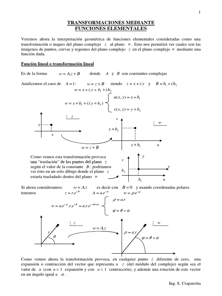 Transformaciones o Mapeos | PDF | Sistema de coordenadas Cartesianas ...