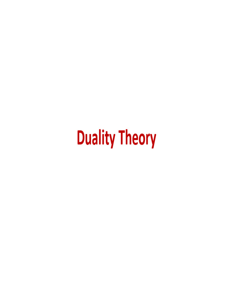 7 DUALITY Theory Part 1 | PDF | Algorithms | Mathematical Analysis