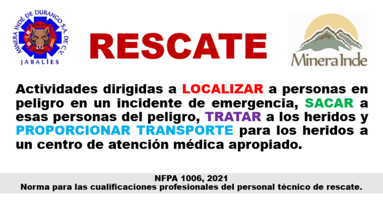 Definición de Rescate | PDF
