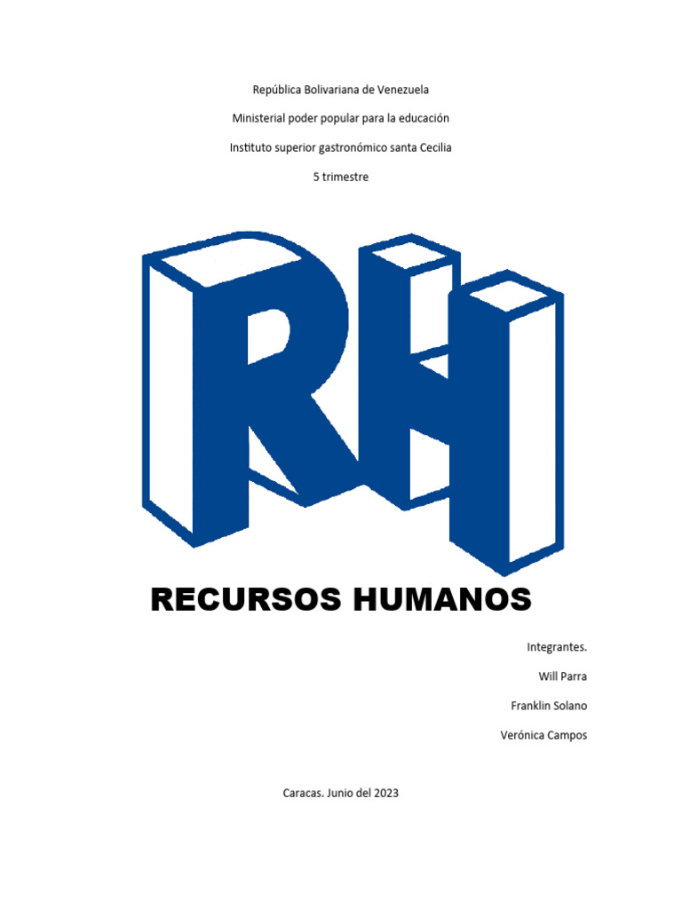 Recursos Humanos (Definitivo) | PDF | Gestión de recursos humanos | Salario