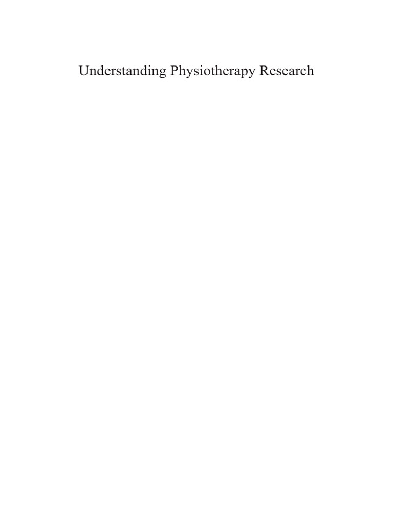 Chris Littlewood - Stephen May - Understanding Physiotherapy Research ...