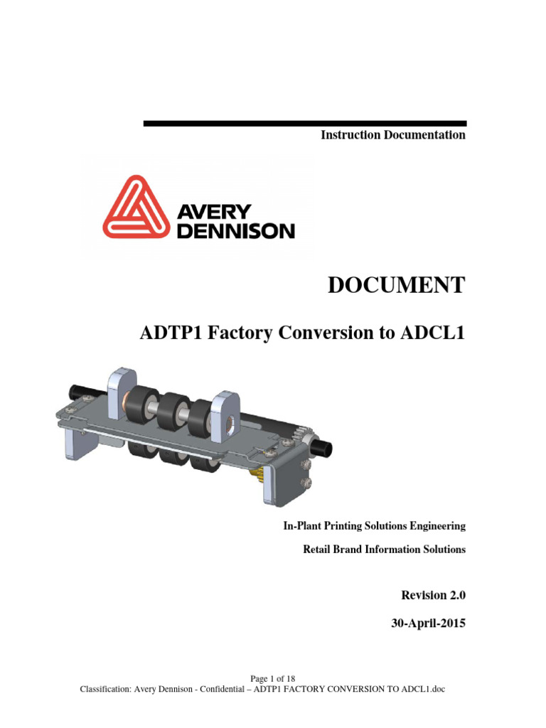 05441397d Adtp1 To Adcl1 Rev 2.0 Ad-Confidential | PDF | Printer (Computing) | Gear