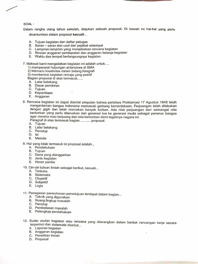 Latsoal Bindo Kls 11 | PDF