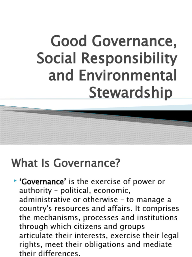 Soc. Sci 1 Chapter 1 | PDF | Governance | Corporate Governance
