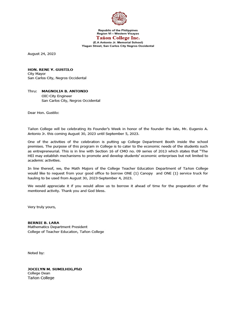 Request Letter | PDF