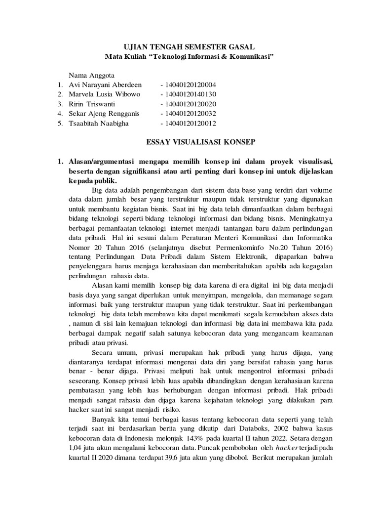 Kelompok Qupi - Essay Visualisasi | PDF
