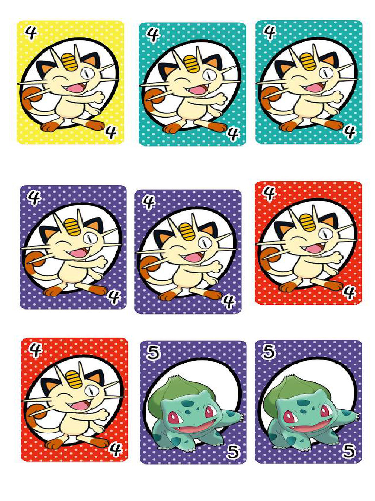 Juego Uno de Pokemon | PDF