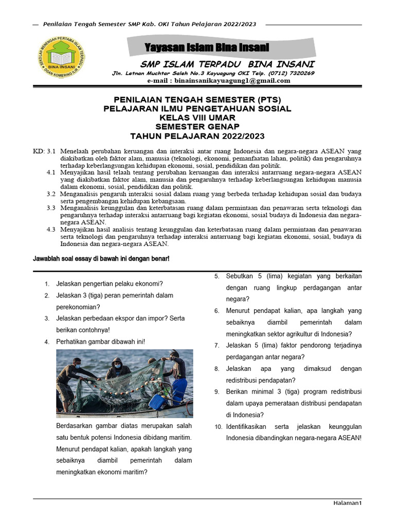 Soal PTS VIII UMAR IPS | PDF | Karier & Perkembangan | Ilmu Sosial