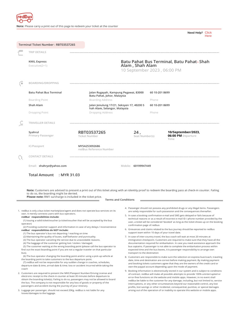 Ticket | PDF | Bus | Service Industries