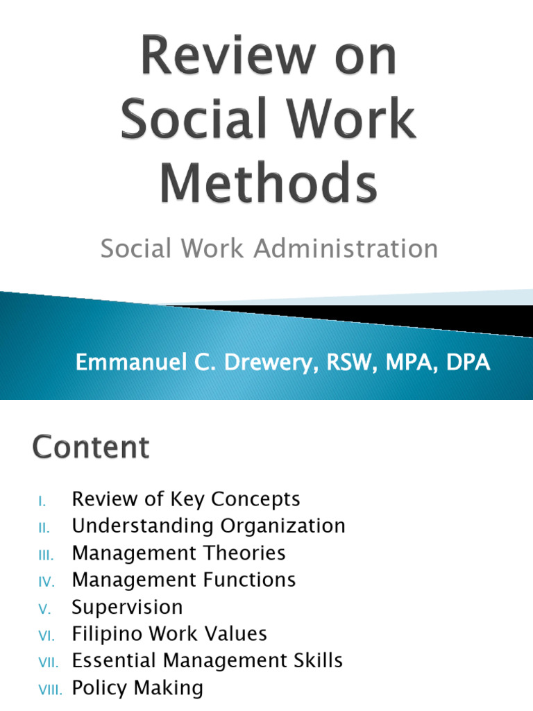 Social Work Administration Guide | PDF | Policy | System