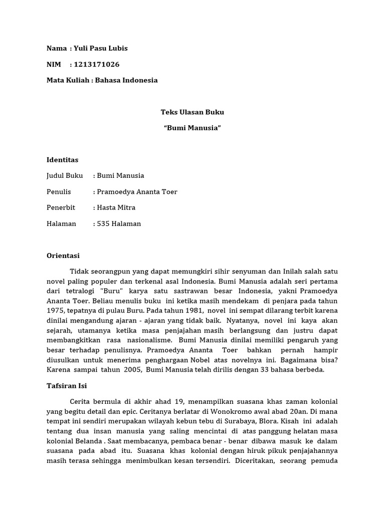 TR-Teks Ulasan-B.indo-Yuli | PDF