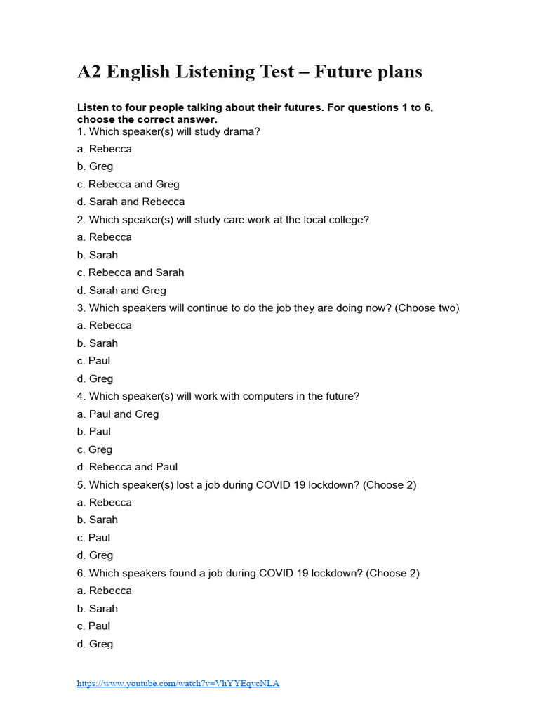 A2 Future Plans | PDF