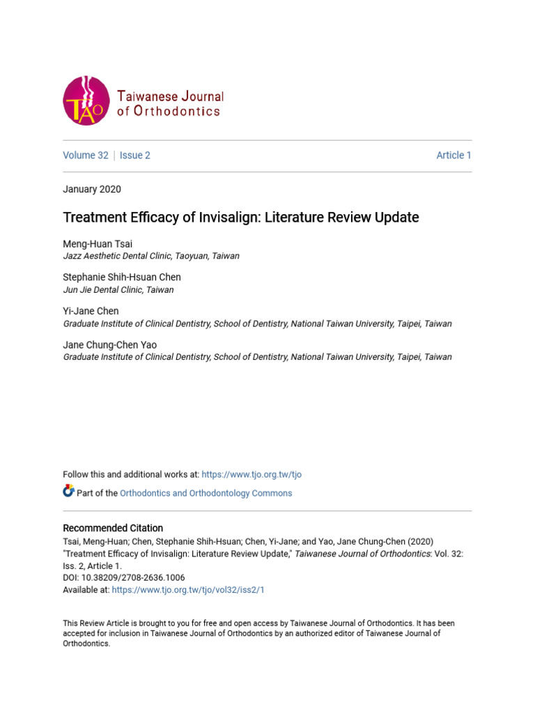 Invisalign Treatment Efficacy Review 2020 | PDF | Orthodontics | Dentistry