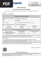 Ficha de Registro OSINERGMIN | PDF | Estación de servicio | Gobierno