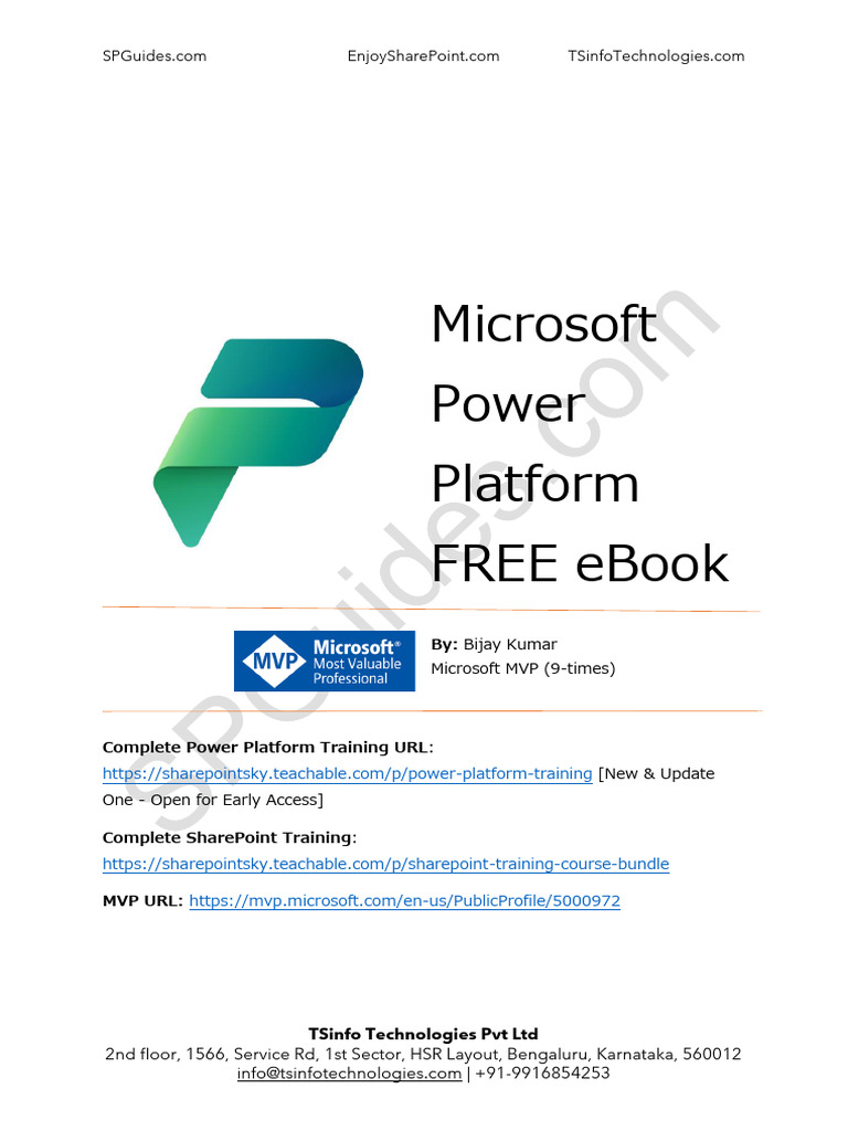 Microsoft Power Platform Free e Book | PDF | Share Point | Mobile App