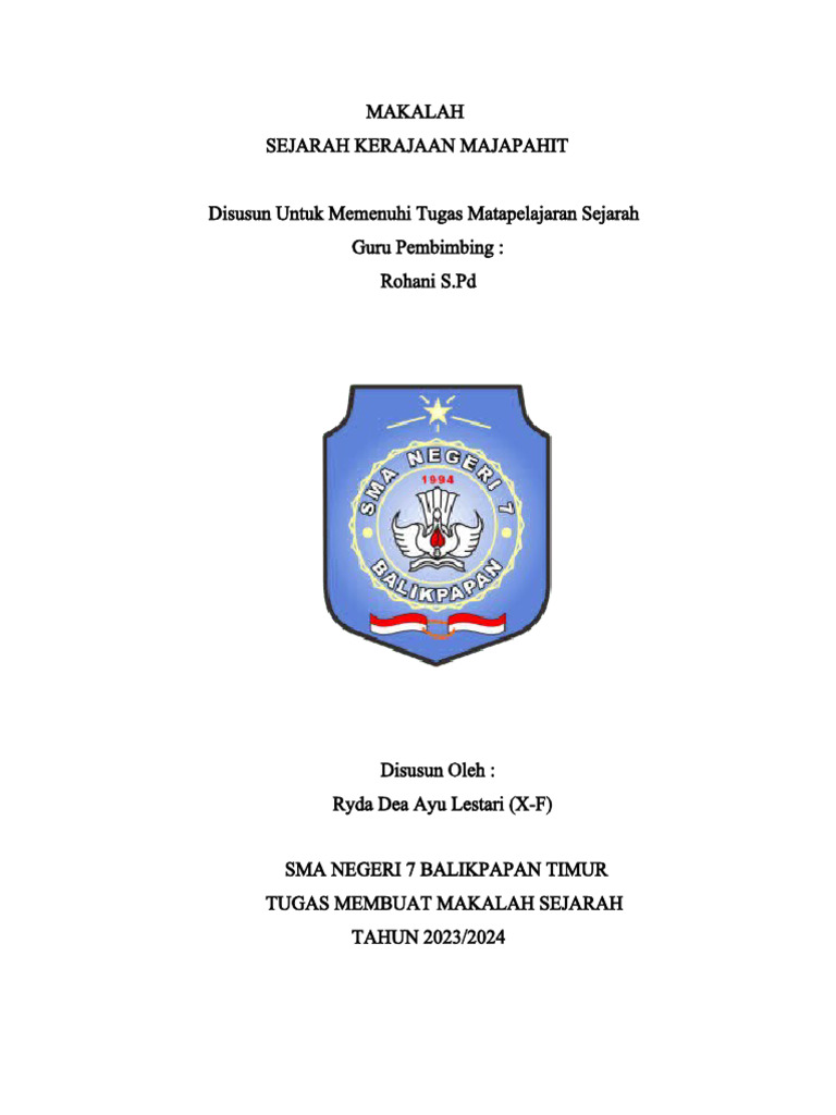 Makalah Sejarah Kerajaan Majapahit | PDF