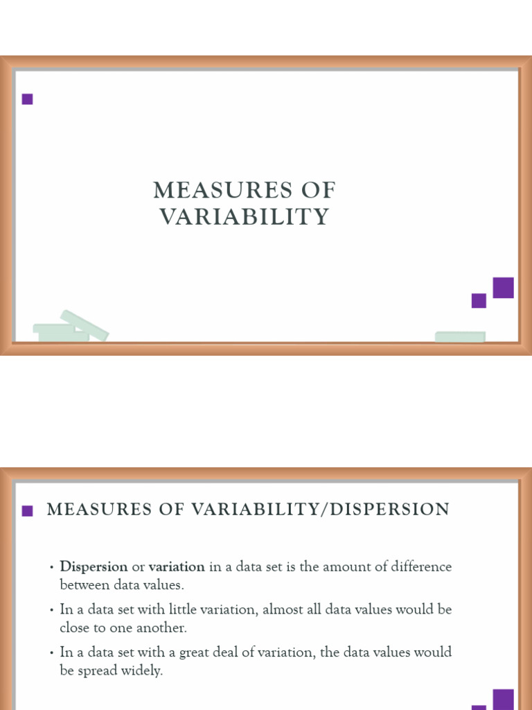Understanding Measures of Variability | PDF | Variance | Level Of ...