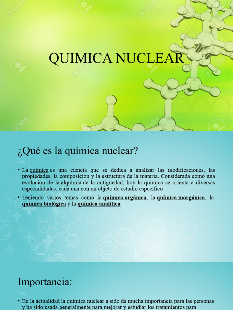 Quimica Nuclear | PDF | La energía nuclear | Química