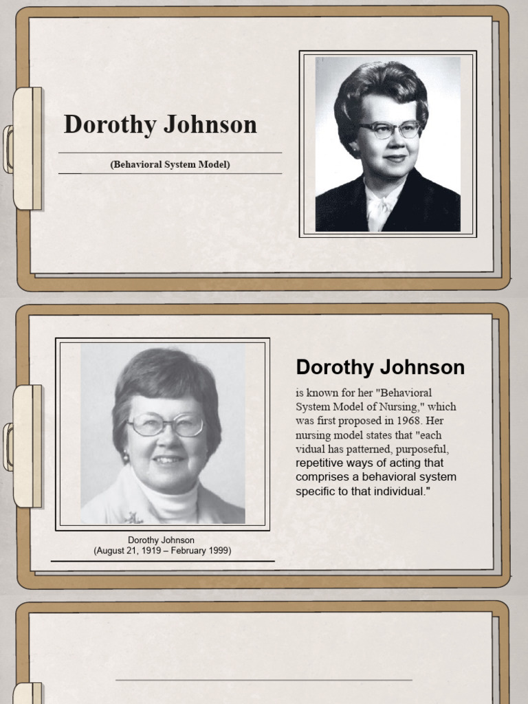 Dorothy Johnson | PDF | Nursing | Behavior