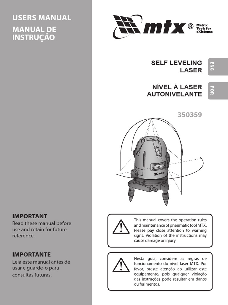 Users Manual Manual de Instrução: Self Leveling Laser Nível À Laser ...