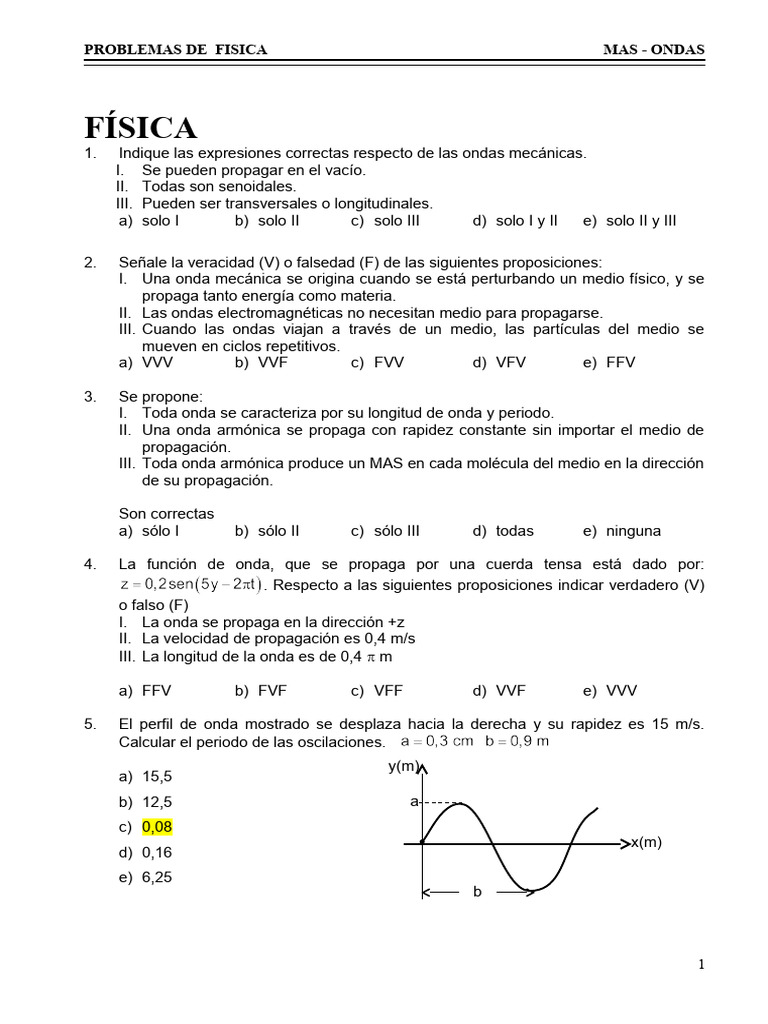 Sesion 3-4 Ejercicios | PDF | Longitud de onda | Olas