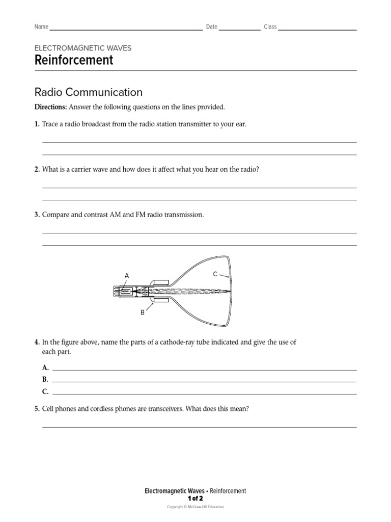 Reinforcement: Radio Communication | PDF | Science & Mathematics