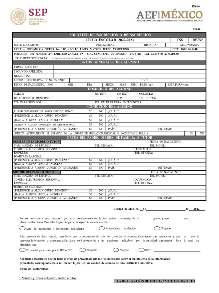 Formato Ins 10 2022 Correcto | PDF | Gobierno