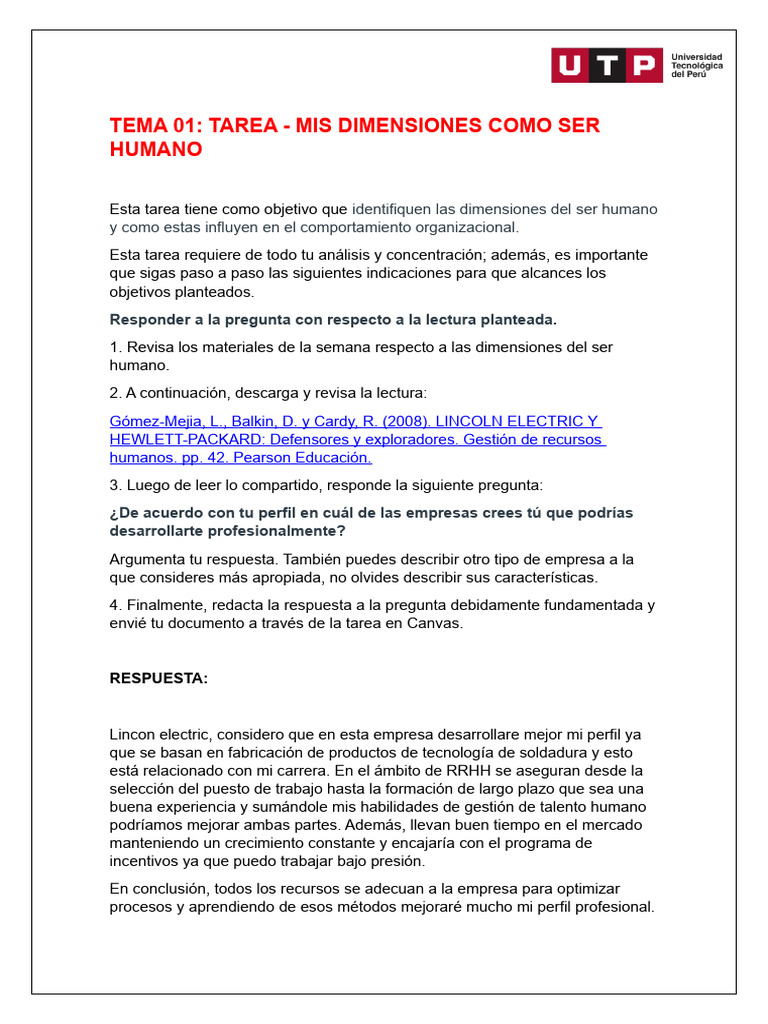 Dimensiones Humanas en Comportamiento Organizacional | PDF | Crecimiento personal y profesional
