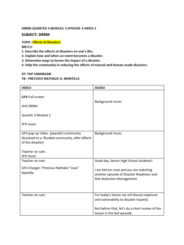 Understanding Disaster Effects and Risks | PDF | Hazards | Natural ...