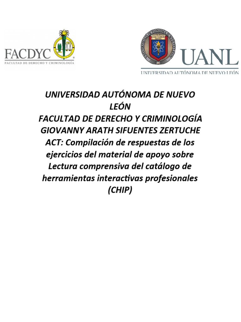 Compilación de Respuestas CHIP UANL | PDF
