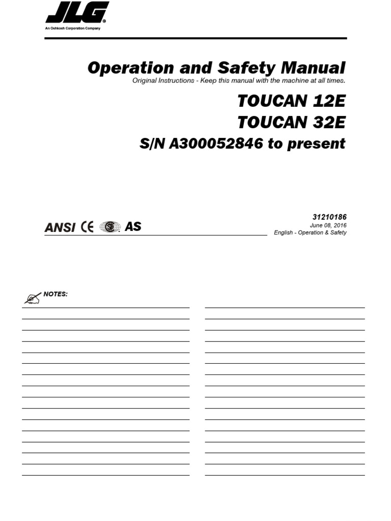 JLG-Toucan-12E - EN | PDF | Wound | Safety