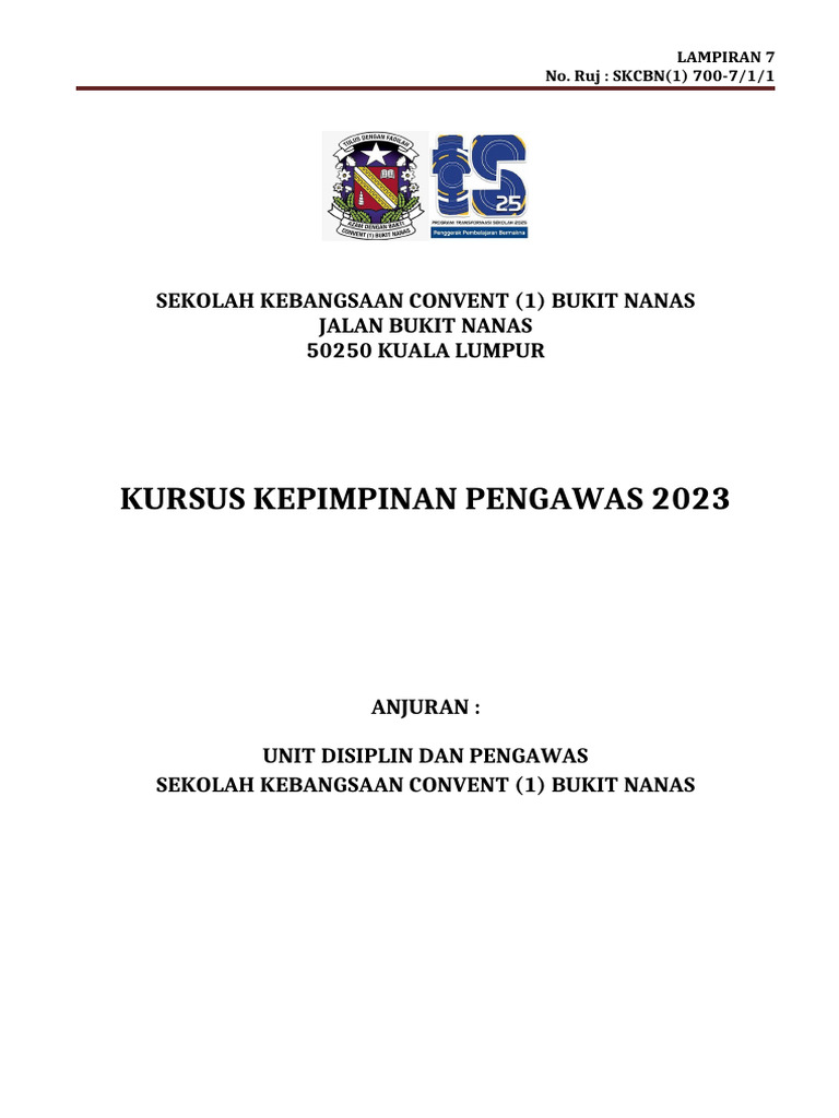 Kertas Kerja Kem Kepimpinan Pengawas 2023 | PDF