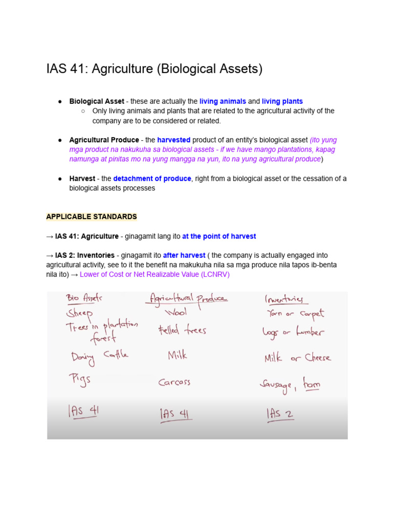 IAS 41 - Agriculture (Biological Assets) | PDF | Fair Value | Depreciation