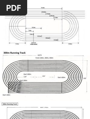 Running Track Diagram Athletics Drawing Track Stock Illustrations