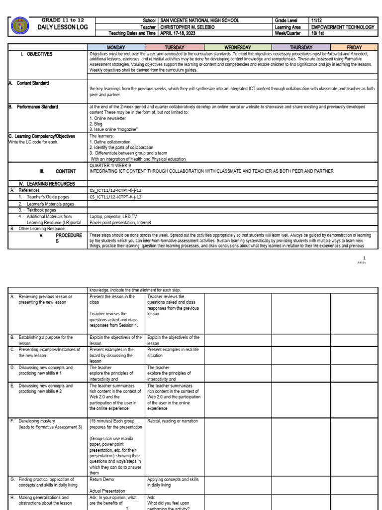 DLL Empowerment Tech Week 10 | PDF | Learning | Educational Technology