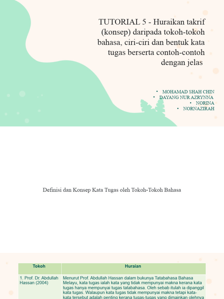 Soalan 4 Ciri Kata Tugas Tuto 5 | PDF