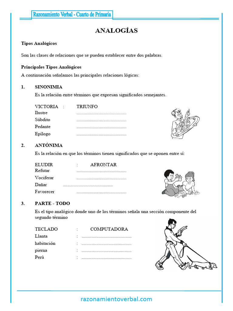 12 Analogias Cuarto de Primaria | PDF