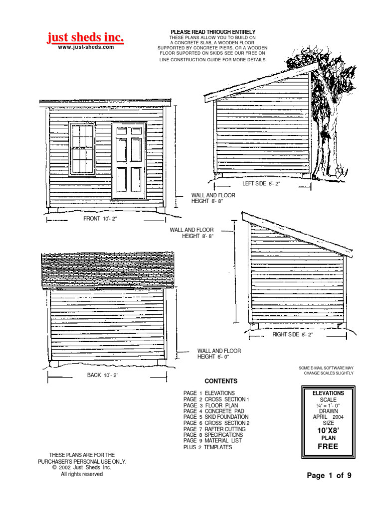Pent Shed Plans | PDF | Framing (Construction) | Materials