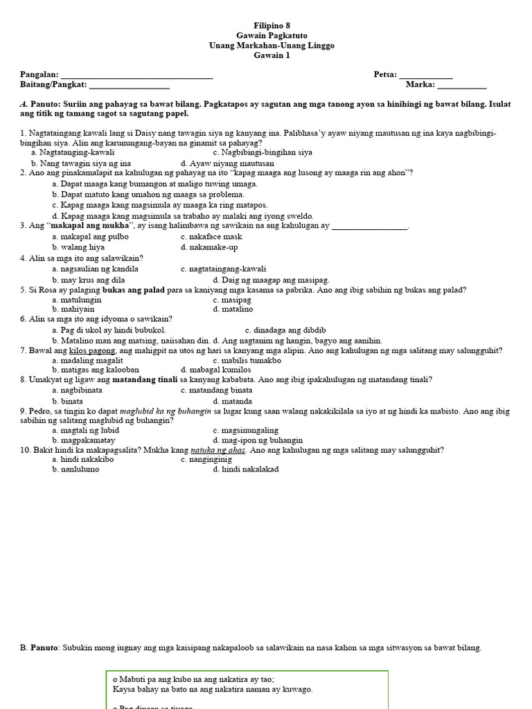Activity Fil7 Week 1 | PDF
