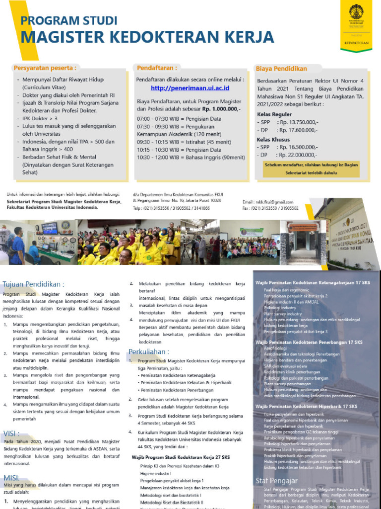 Leaflet Prodi MKK FKUI Terbaru 2021 | PDF