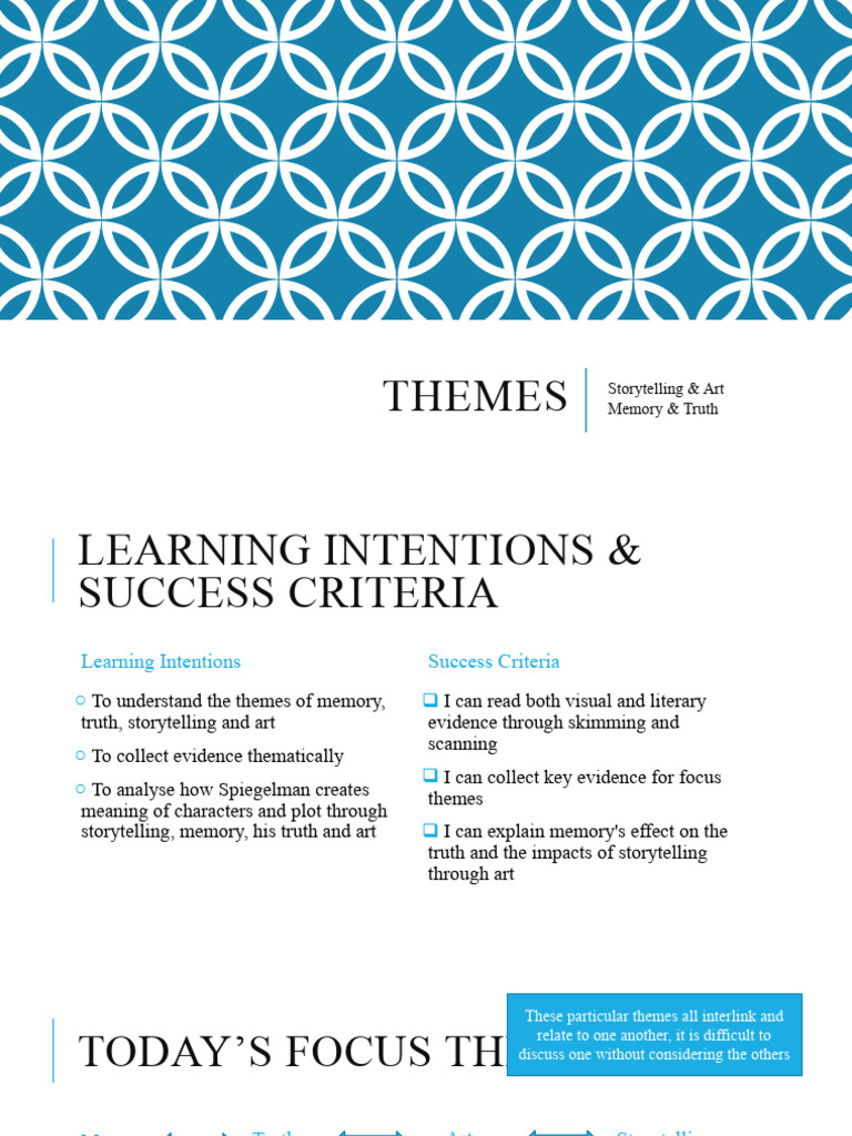 Themes - Memories, Truth, Storytelling & Art | PDF | Psychological ...