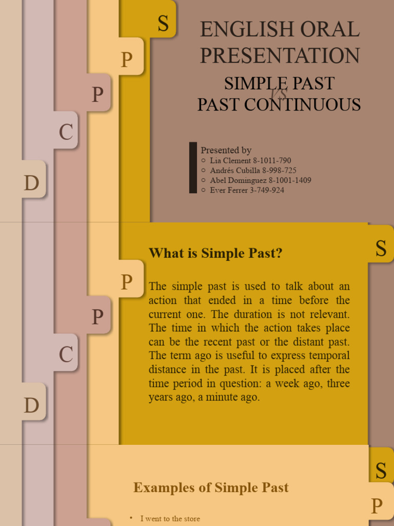 Presentación 4 Simple Present Vs Past Continuous Pdf Grammatical