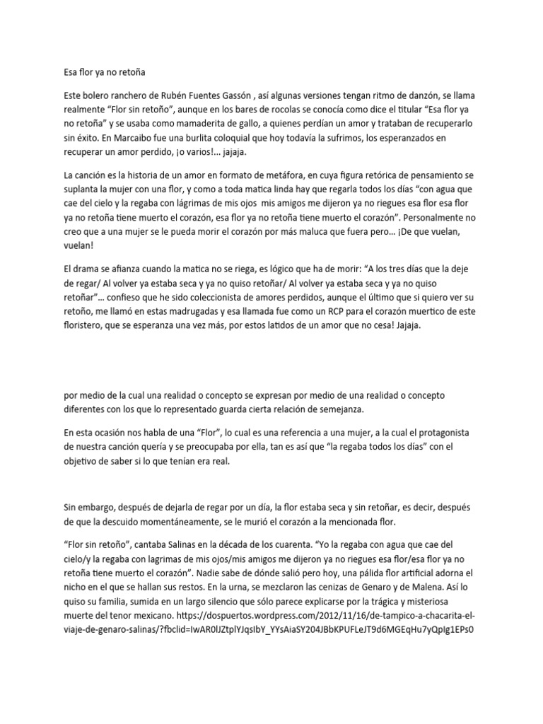 "Flor Sin Retoño: Amor y Desilusión" | PDF