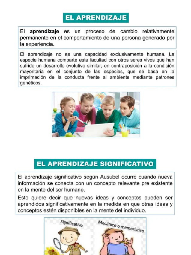 Aprendizaje Significativo | PDF