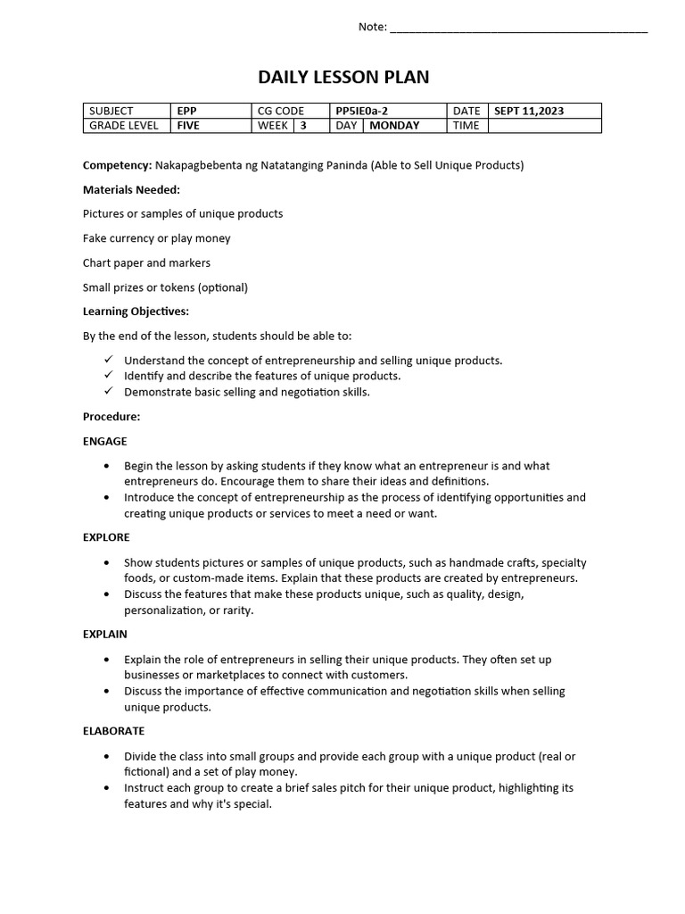 Daily Lesson Plan | PDF | Compost | Sustainable Agriculture