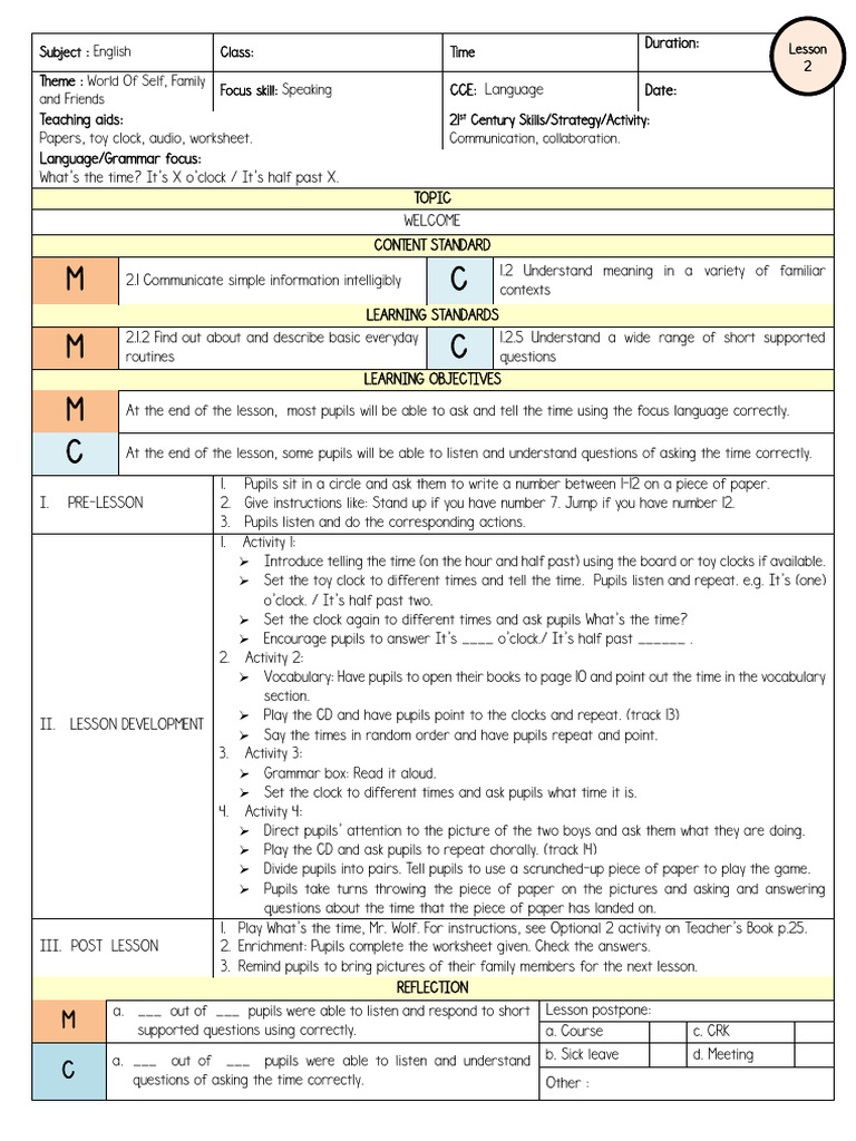 Lesson 2 | PDF | Learning | Communication