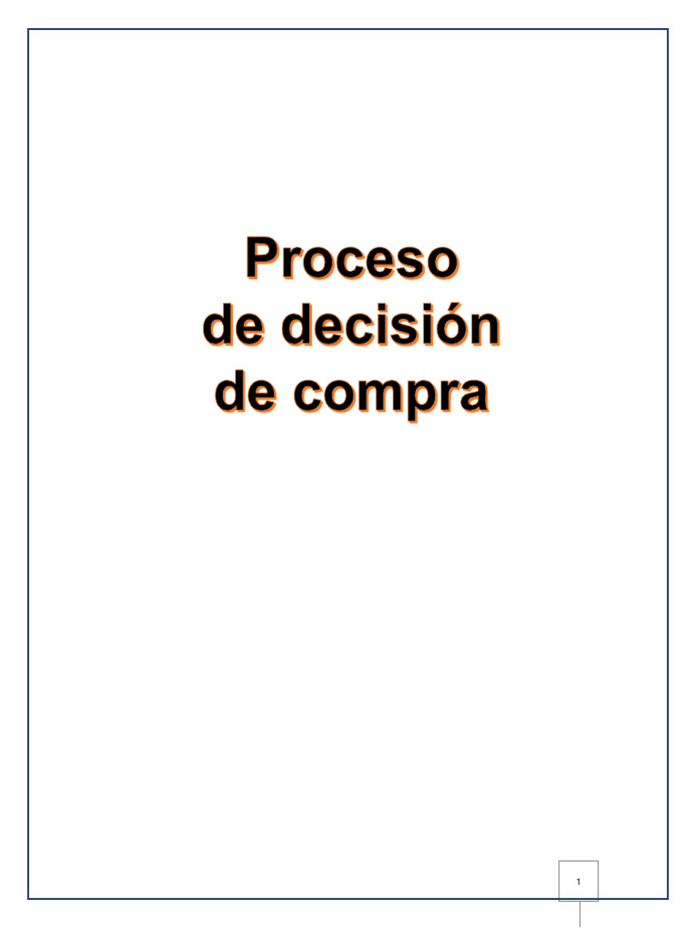 Proceso de Decision de Compra | PDF | Aprendizaje | Los consumidores