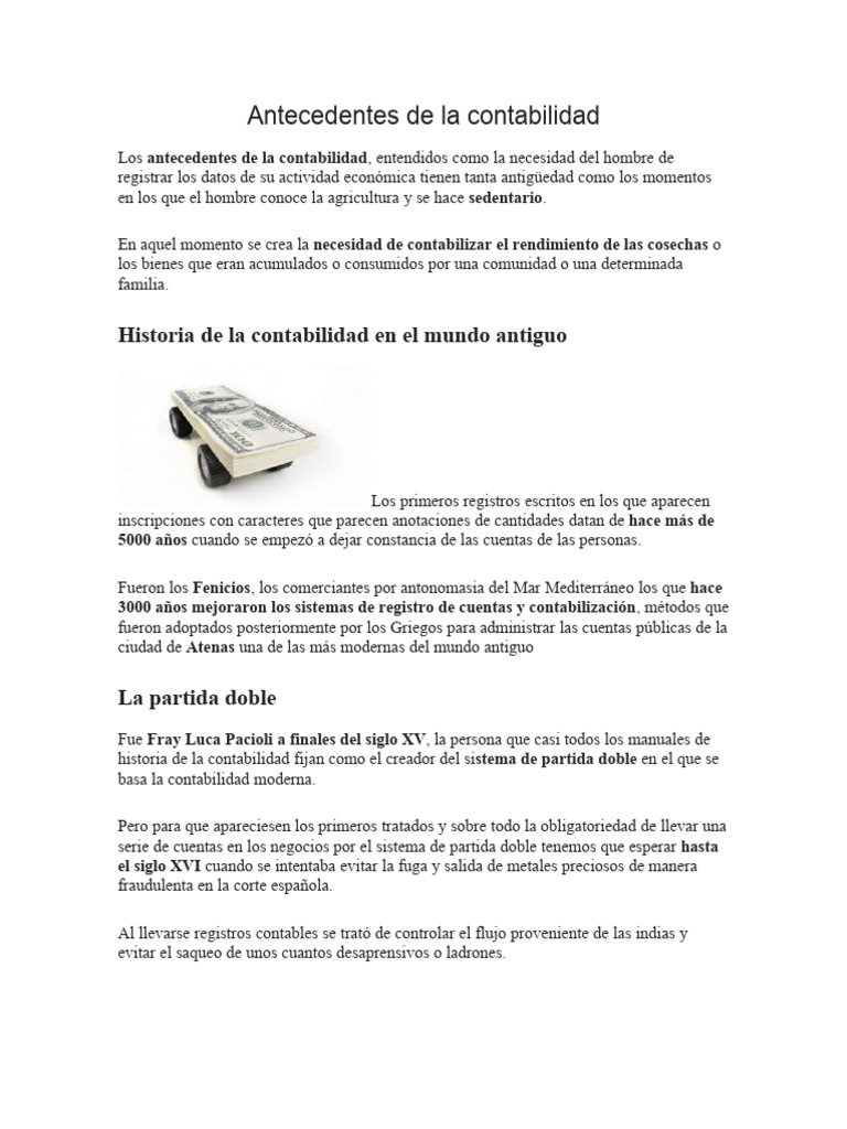 Historia de la Contabilidad Antigua | PDF