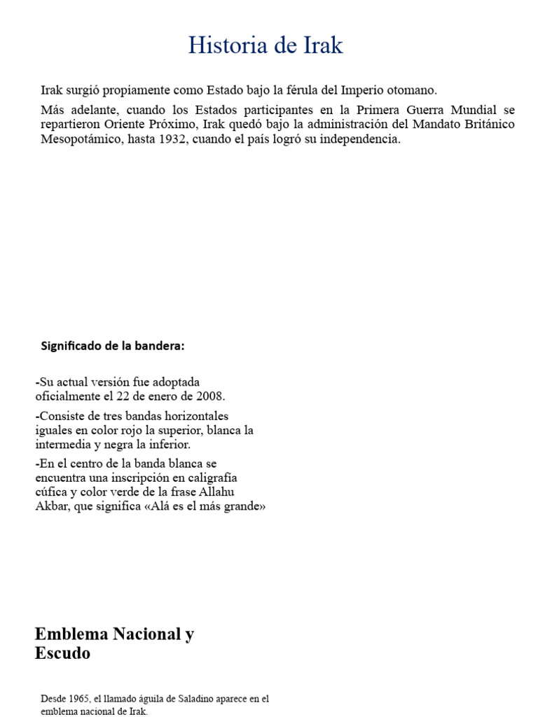 Historia de Irak | PDF | pavo | Irak