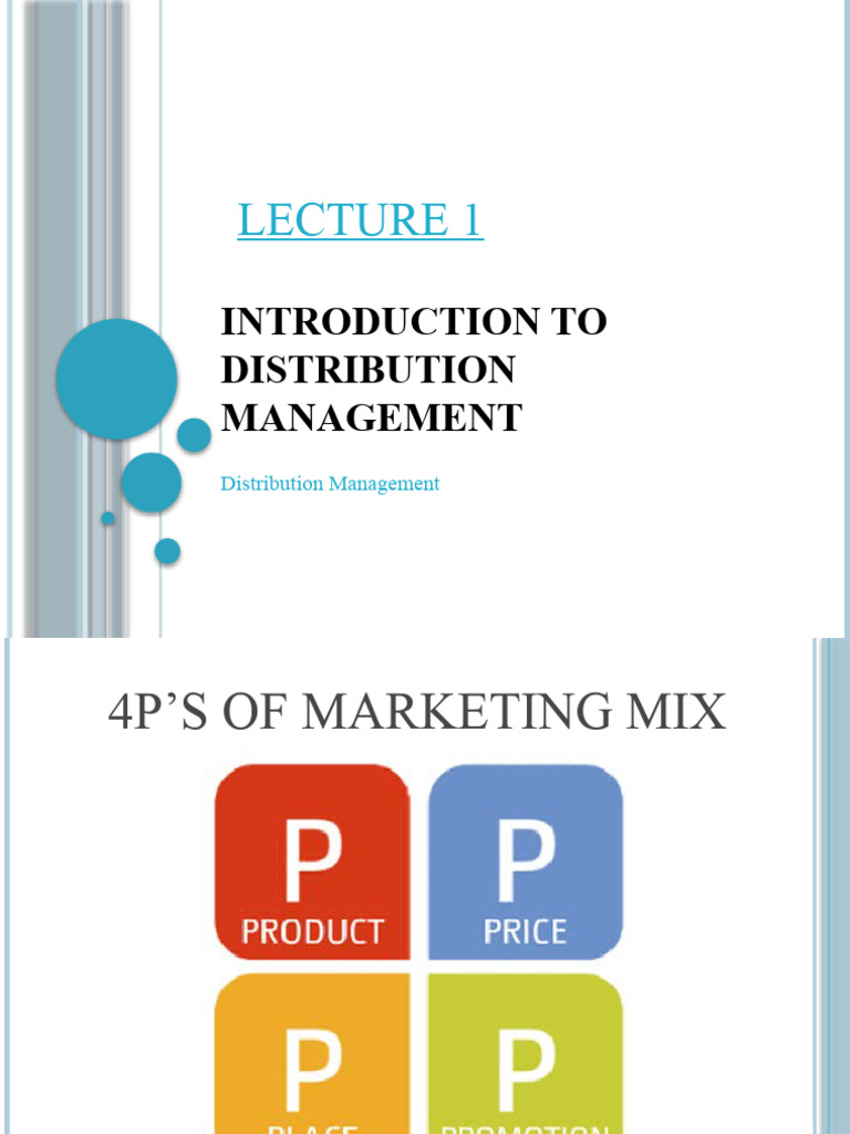 Lec 1 - Introduction To Distribution Management | PDF | Marketing ...